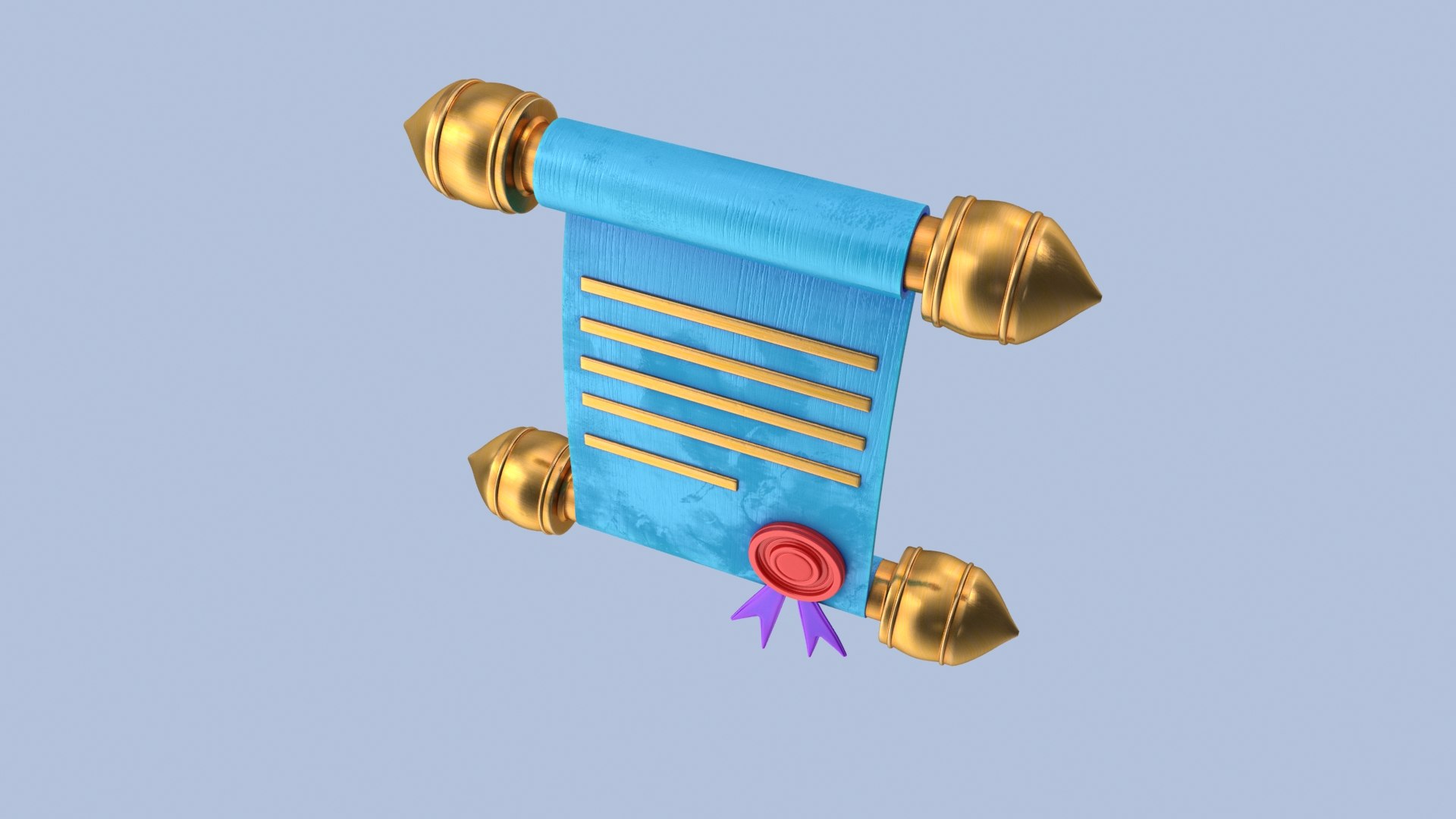 3D Scroll Note Cartoon Style - TurboSquid 2101313