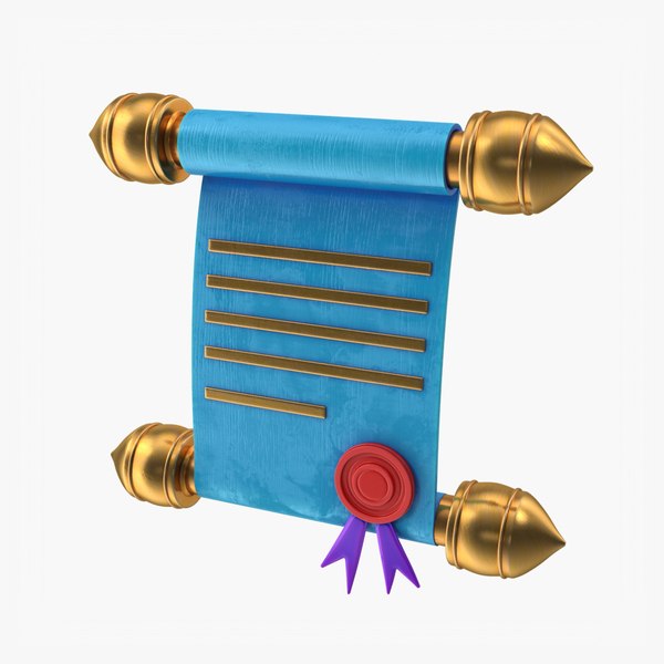 modelo 3d Scroll Note Cartoon Style - TurboSquid 2101313