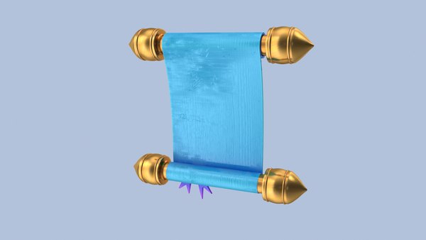 modelo 3d Scroll Note Cartoon Style - TurboSquid 2101313