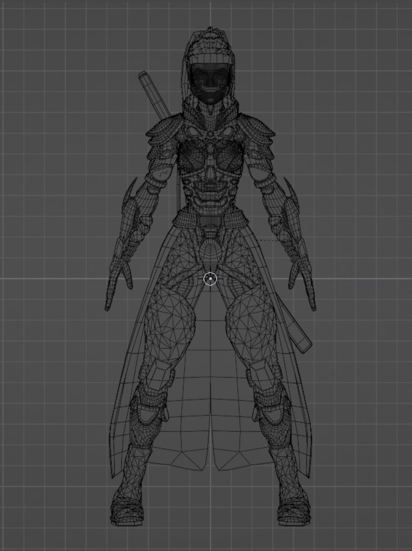 3D Ninja Girl Rigged Model - TurboSquid 2227339