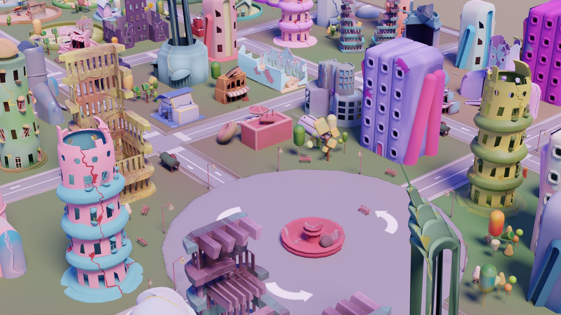 Clay Zombie APOCALYPSE City Environment 3D Model - TurboSquid 1981361