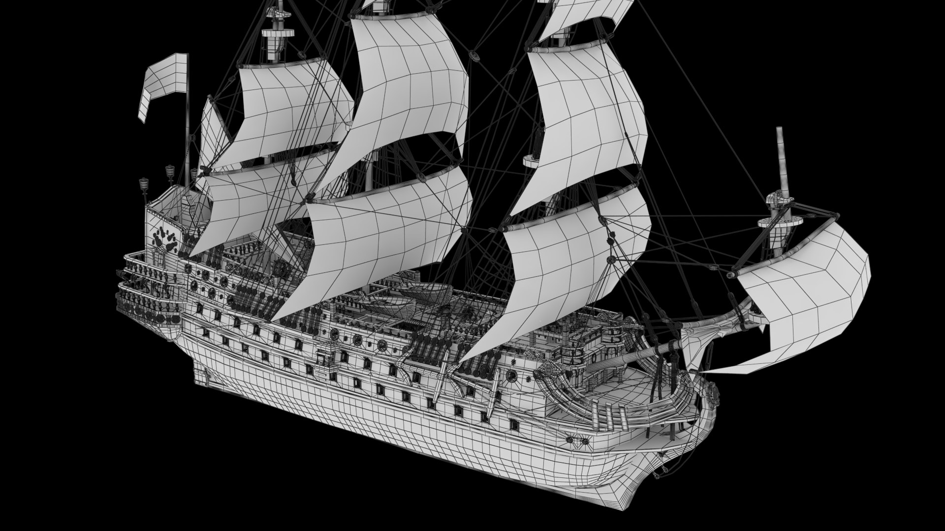 3D XL Spanish San Felipe Ship Model - TurboSquid 1807679