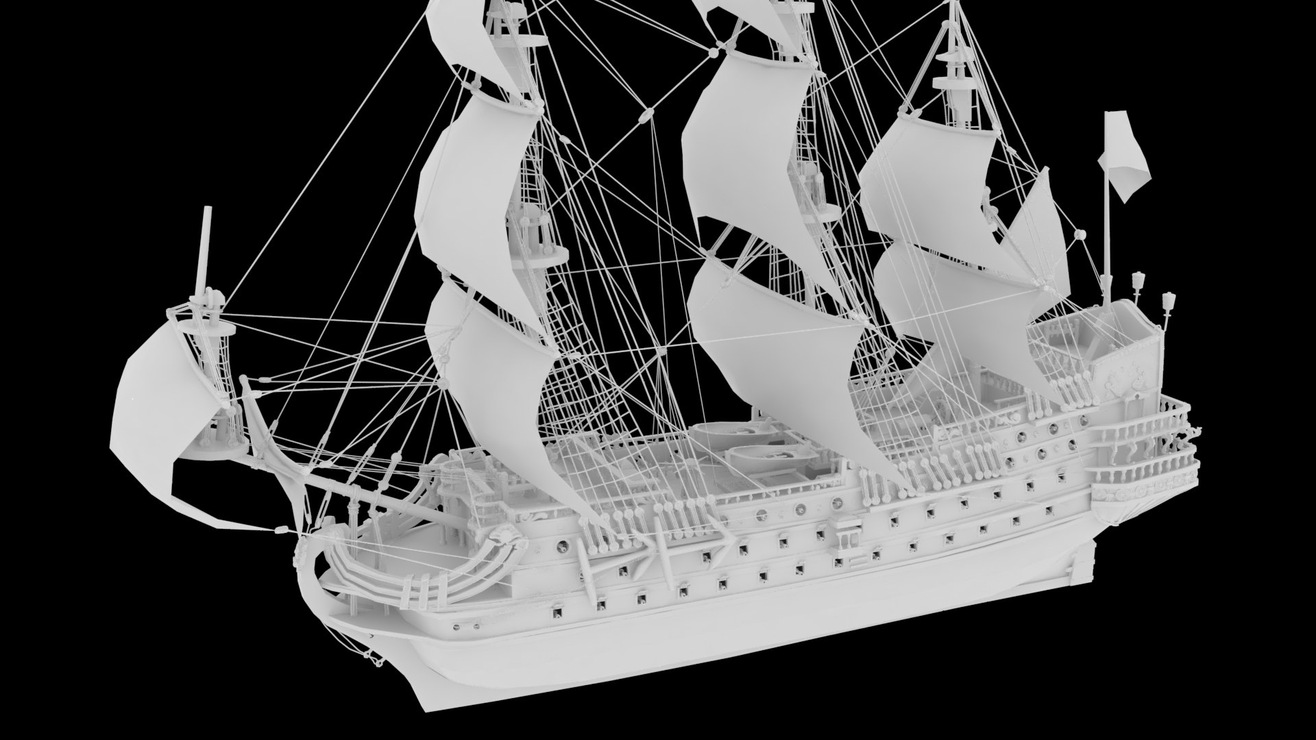 3D XL Spanish San Felipe Ship Model - TurboSquid 1807679