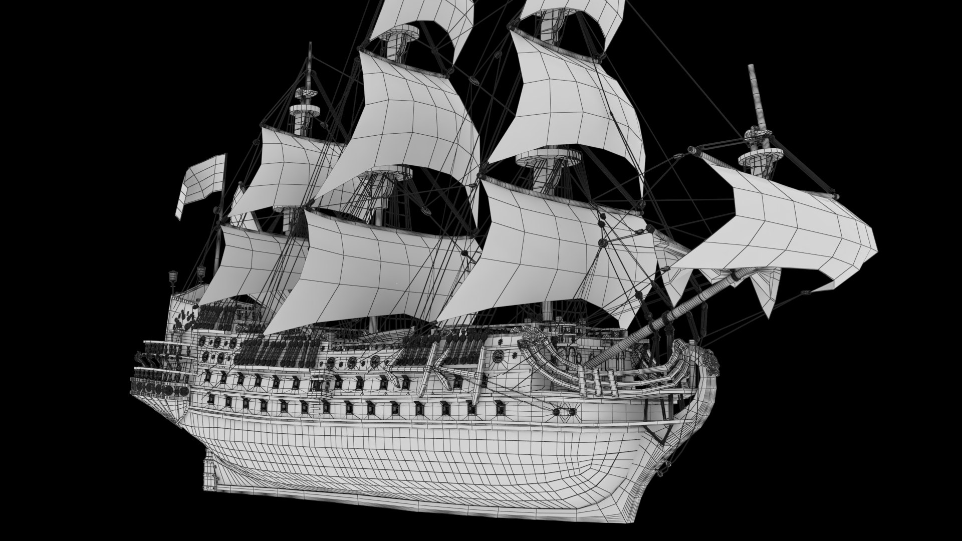 3D XL Spanish San Felipe Ship Model - TurboSquid 1807679