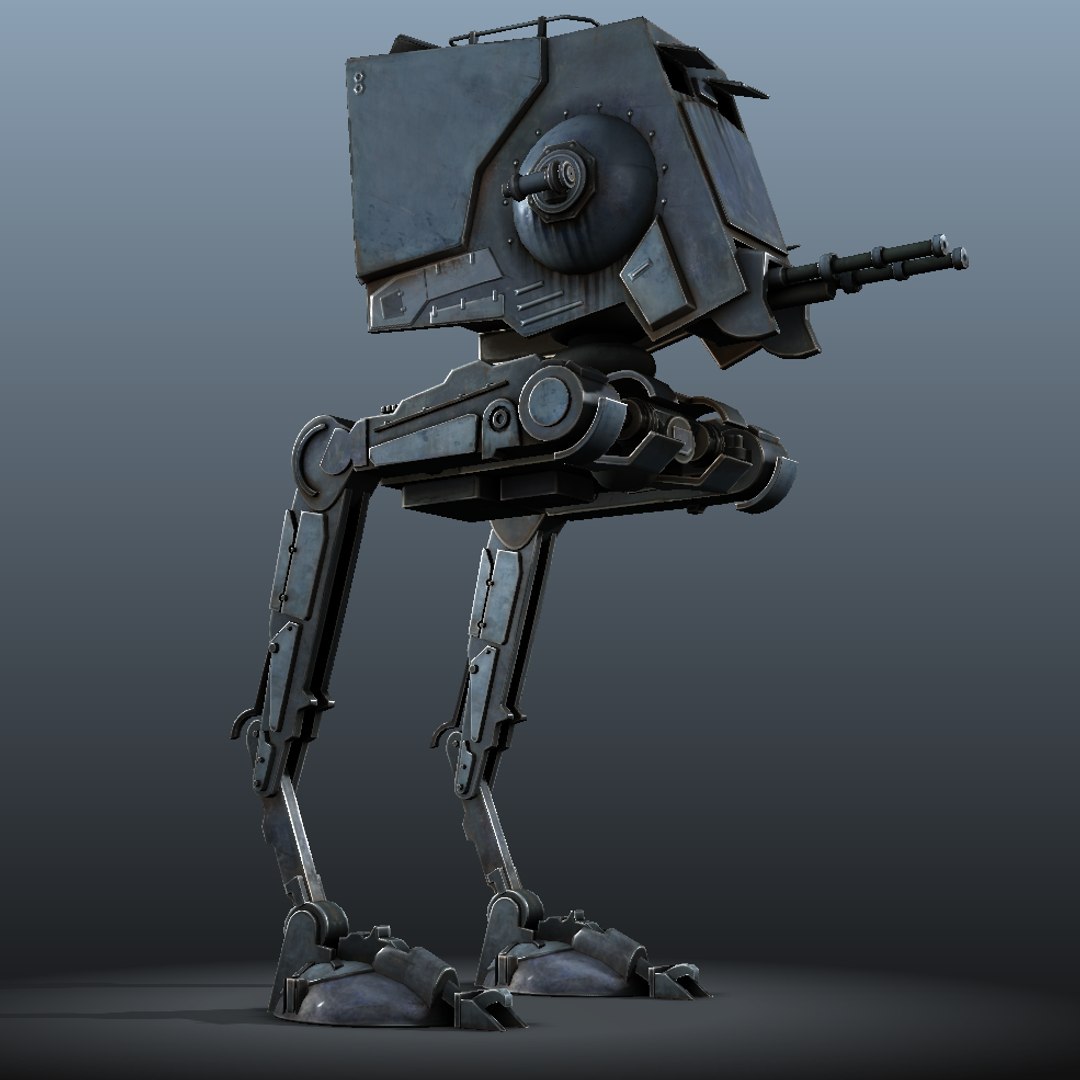 star wars at-st - 3d obj