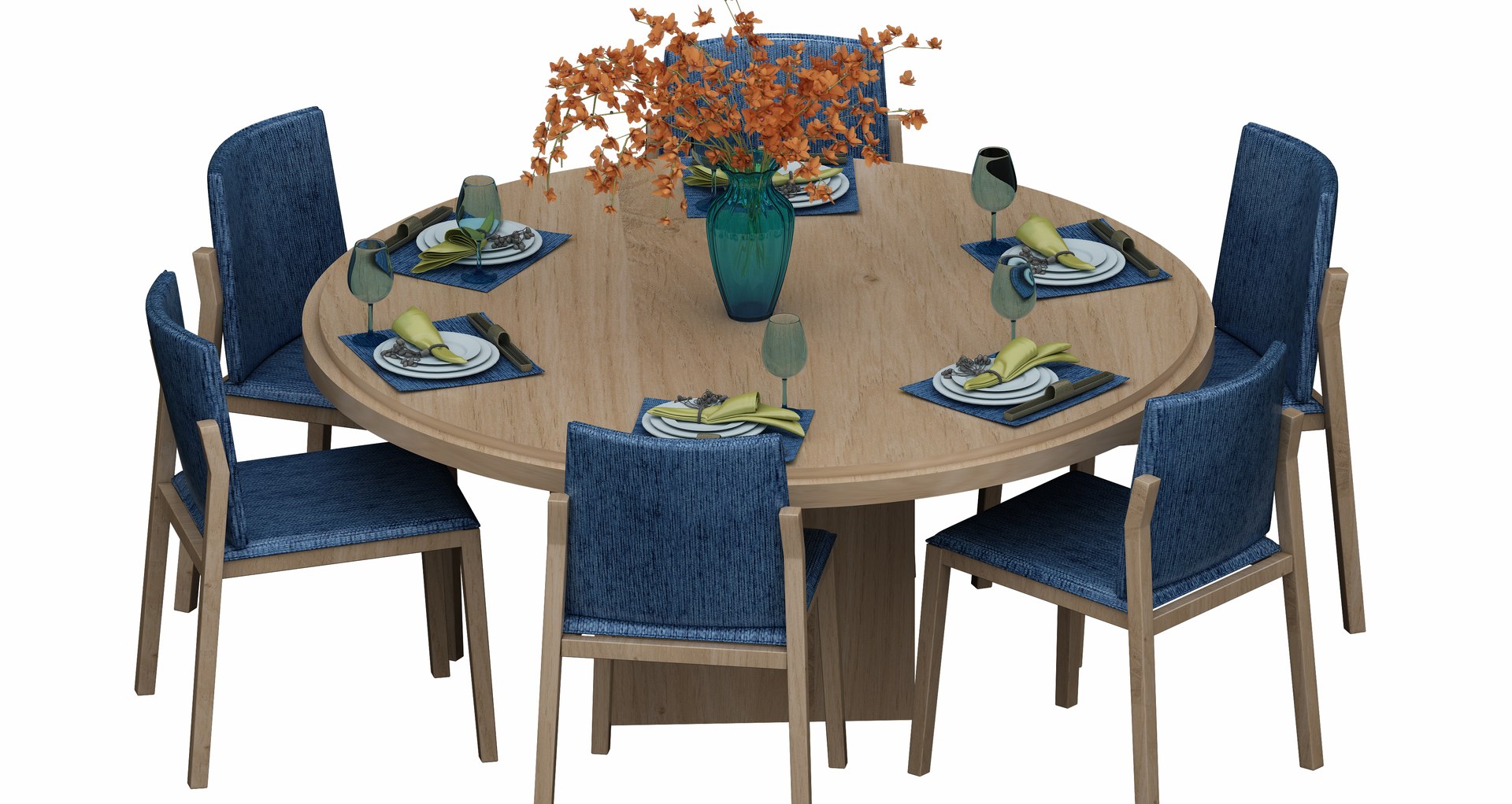 3D Dining Table Chairs - TurboSquid 2053532