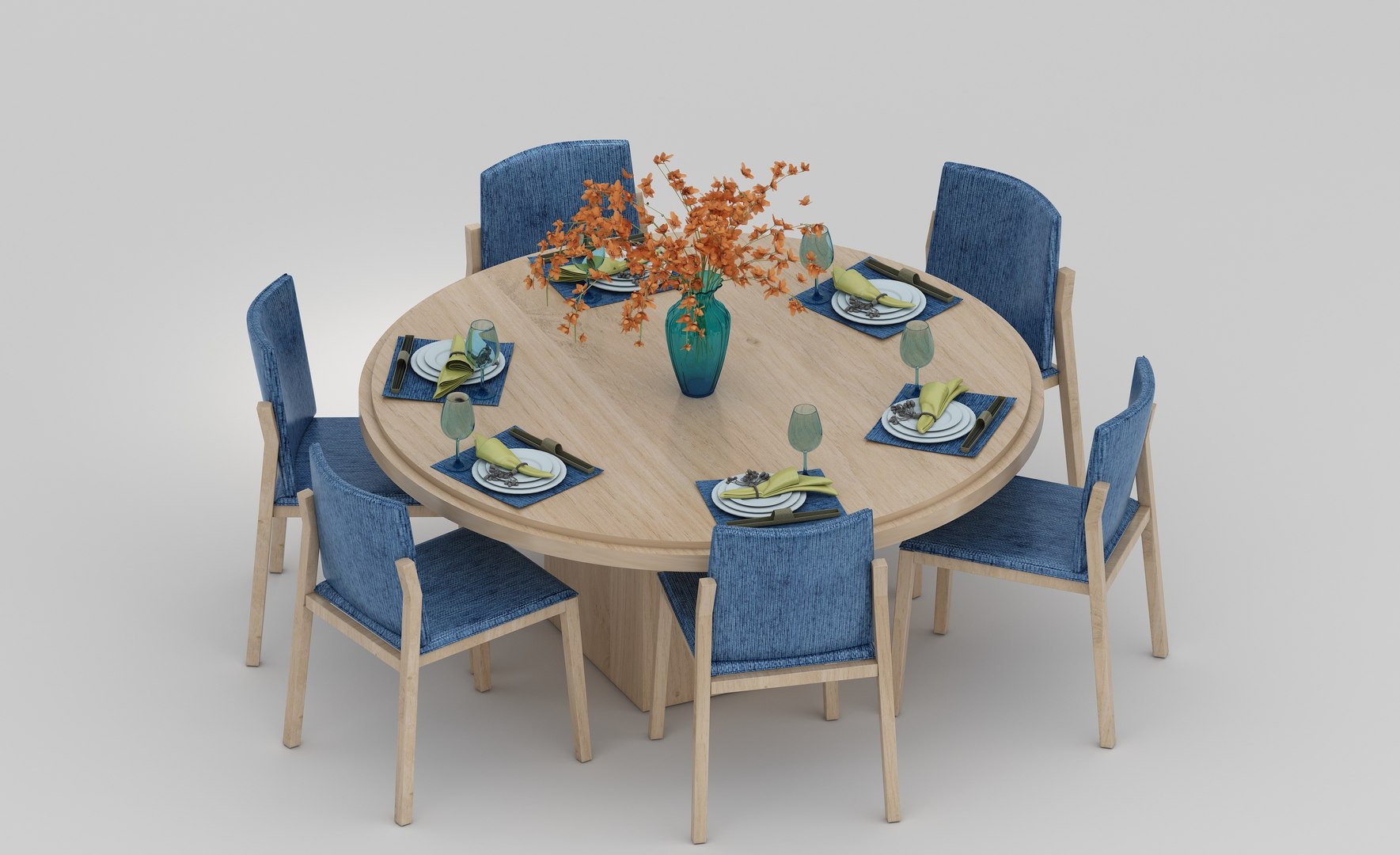3D Dining Table Chairs - TurboSquid 2053532