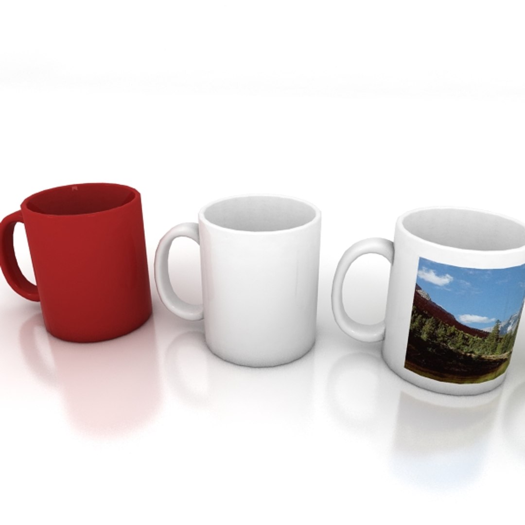 3d mugs model