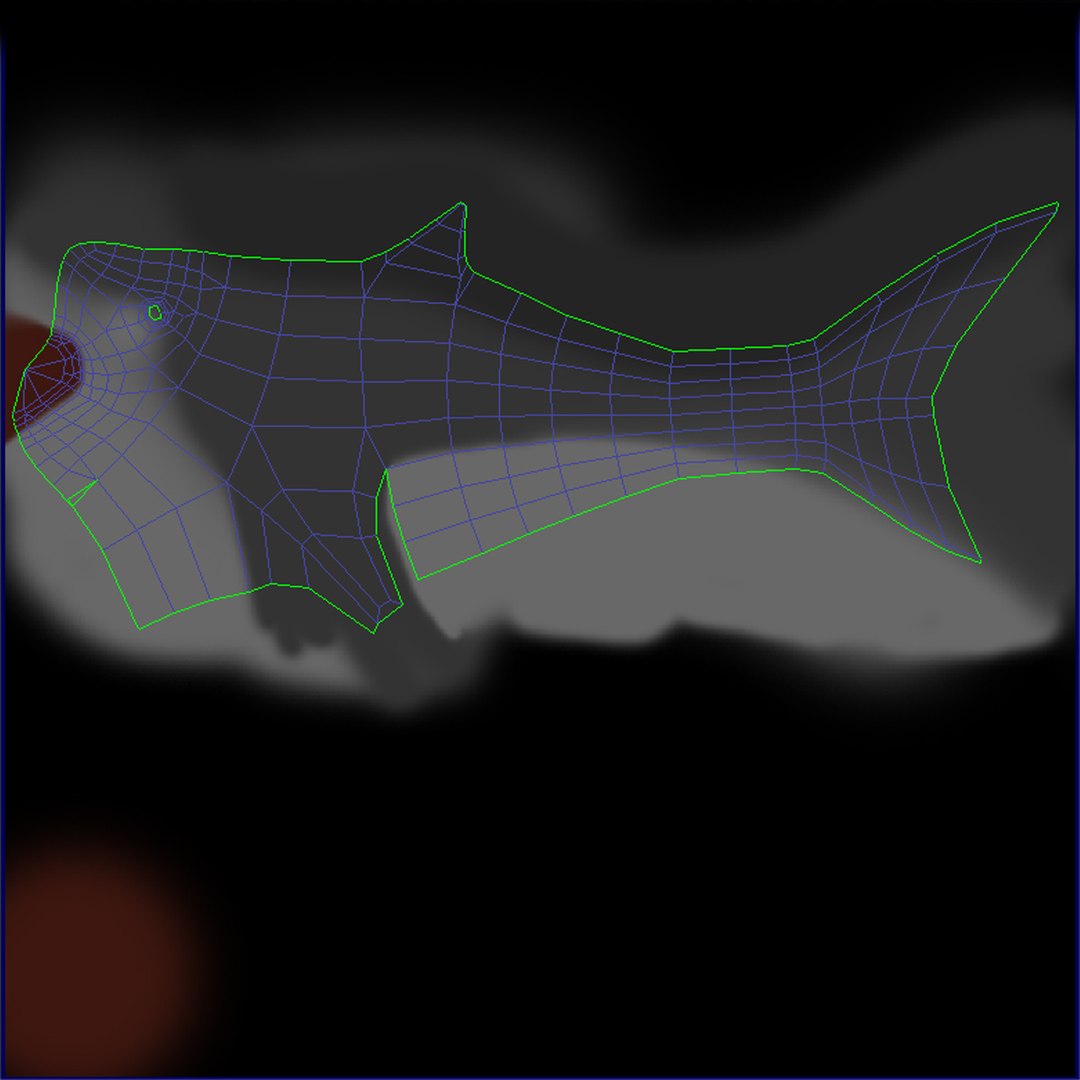 shark cartoon 3d model