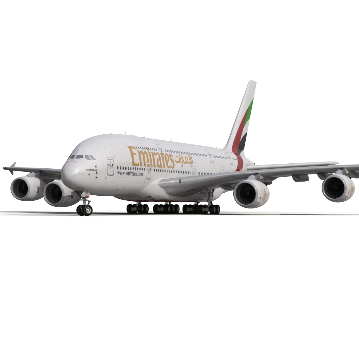 3d airbus a380-800 emirates