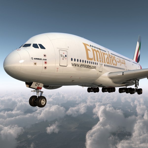 3d airbus a380-800 emirates