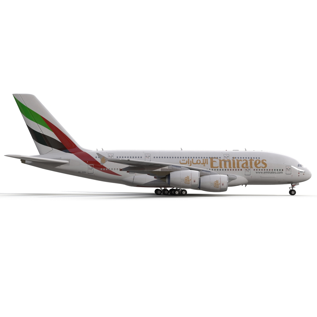 3d airbus a380-800 emirates