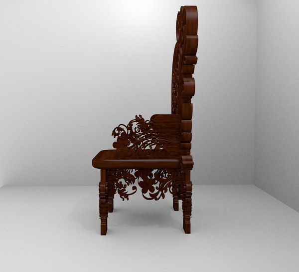 Romanesque ornamental chairwoods 3D model - TurboSquid 1533314