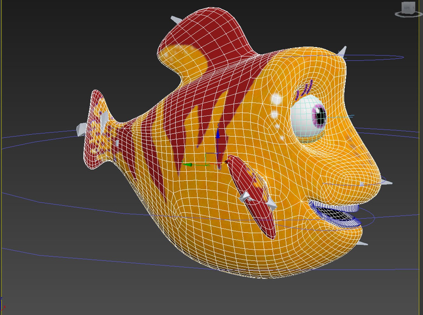 Husbands Fishes Cartoon Rigged 3D Model - TurboSquid 1389132
