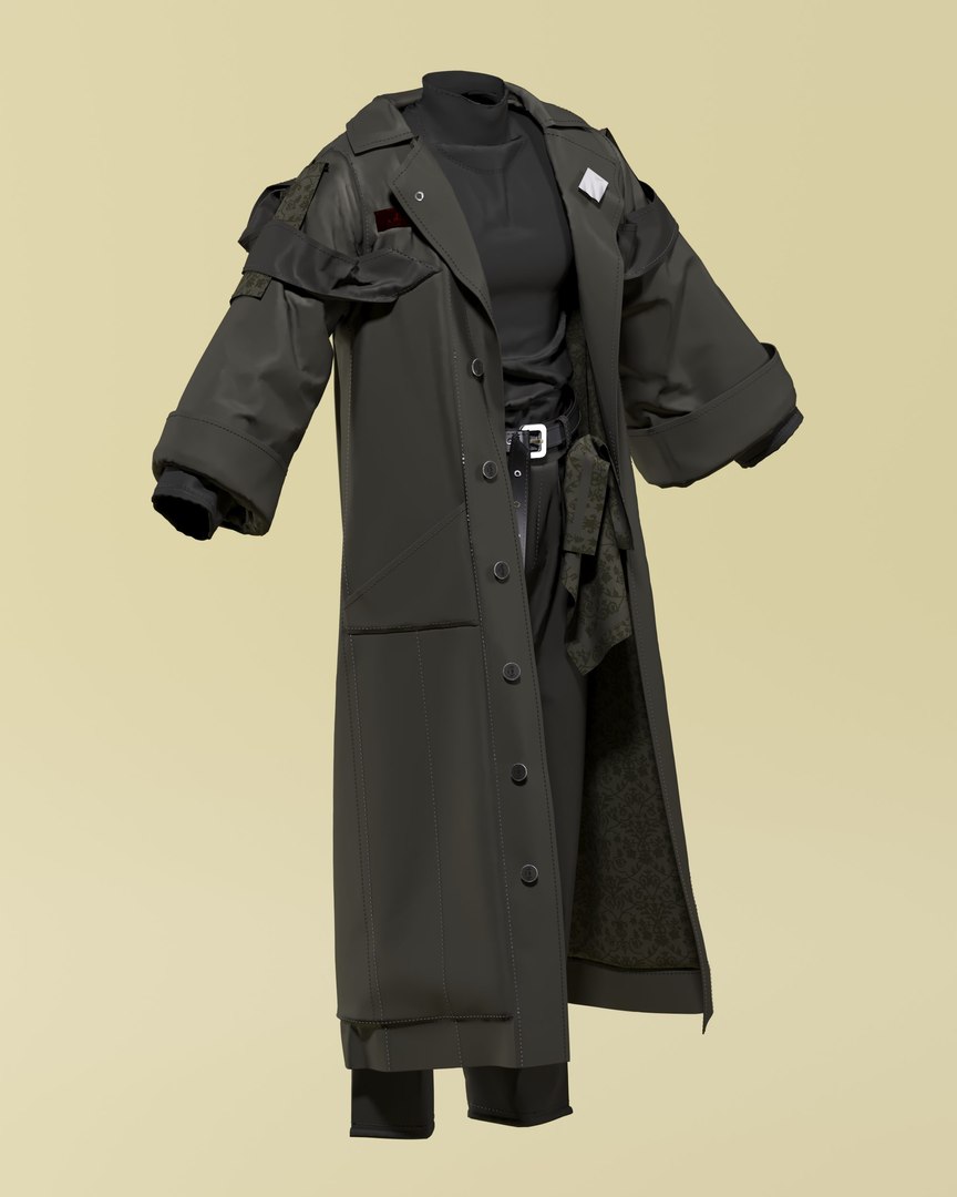 Long Coat Model 3D Model - TurboSquid 2269692