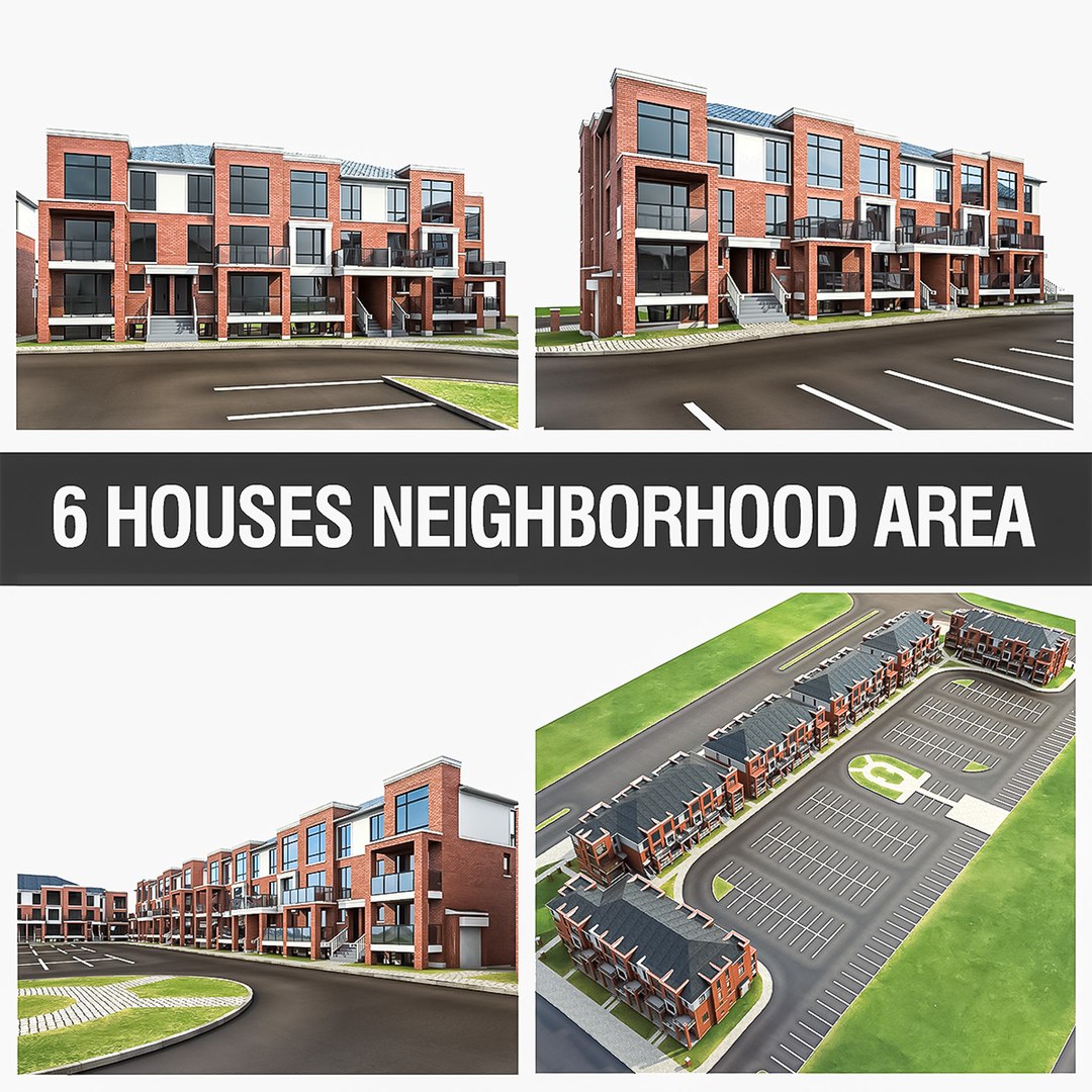 3D Apartment Complex - TurboSquid 1751116