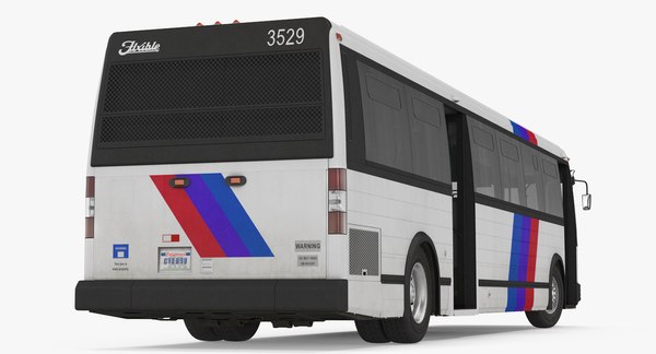 3d model flxible metro d bus