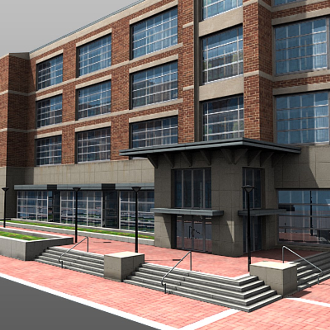 Building School Collage 3d Model
