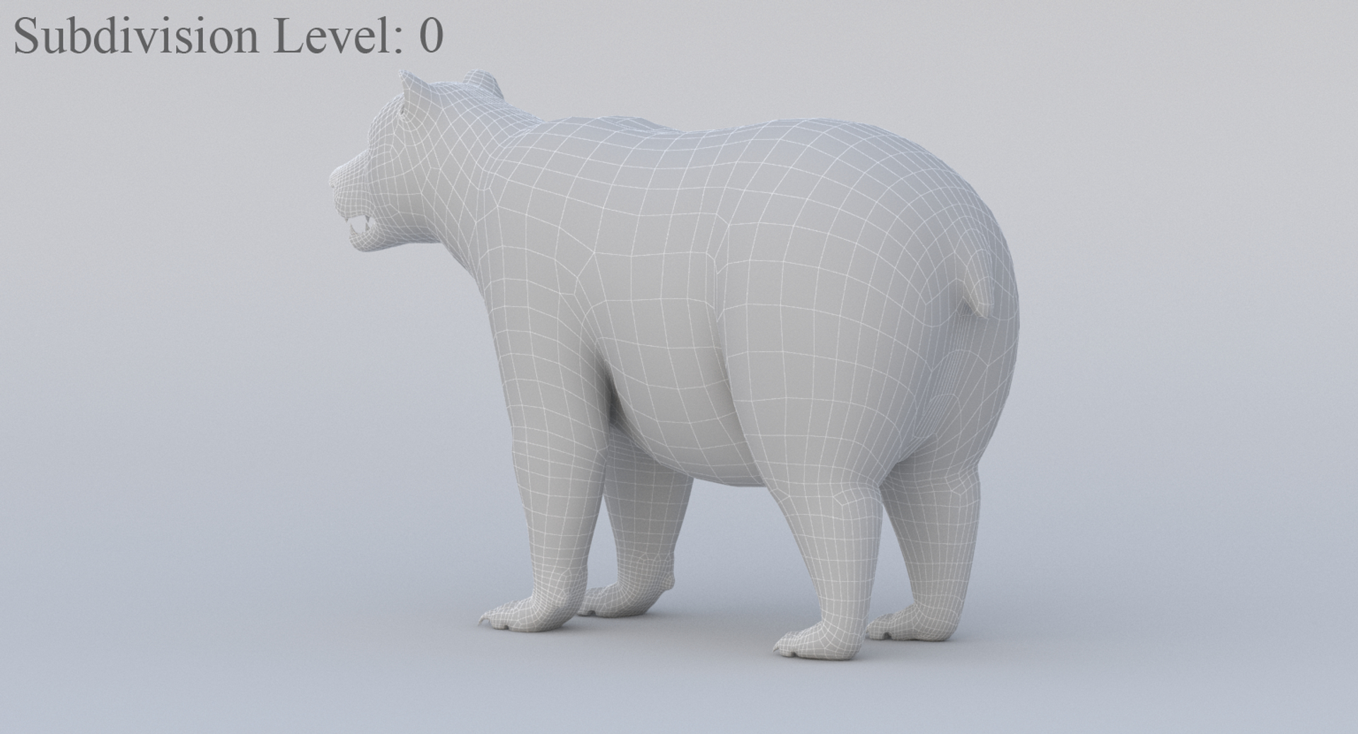 3d model bear fur