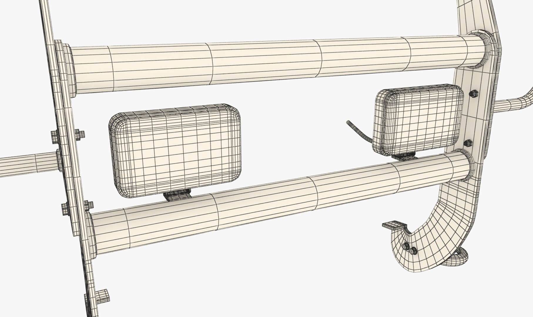 3D Model Vintage Road Brush Guard - TurboSquid 1445215