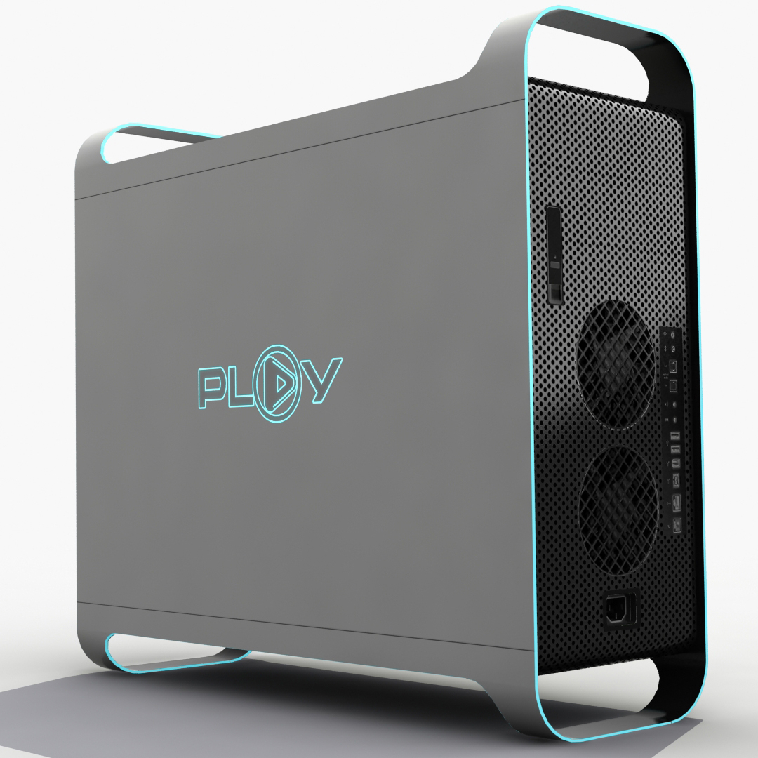 3d neon computer case