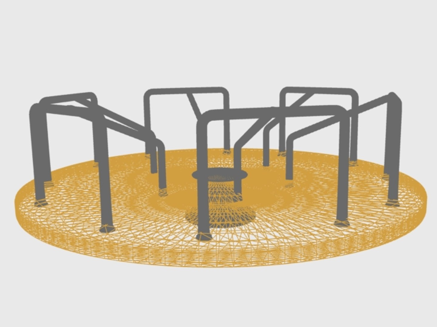 3d Model Playground Merry-go-round