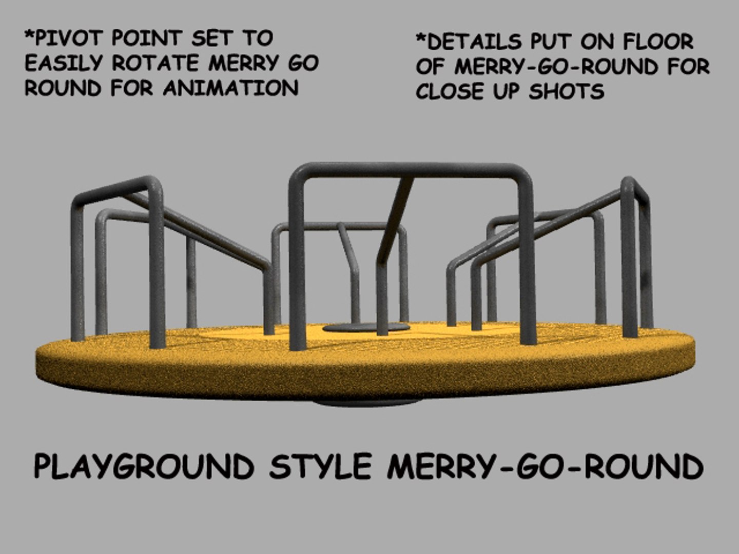 3d Model Playground Merry-go-round
