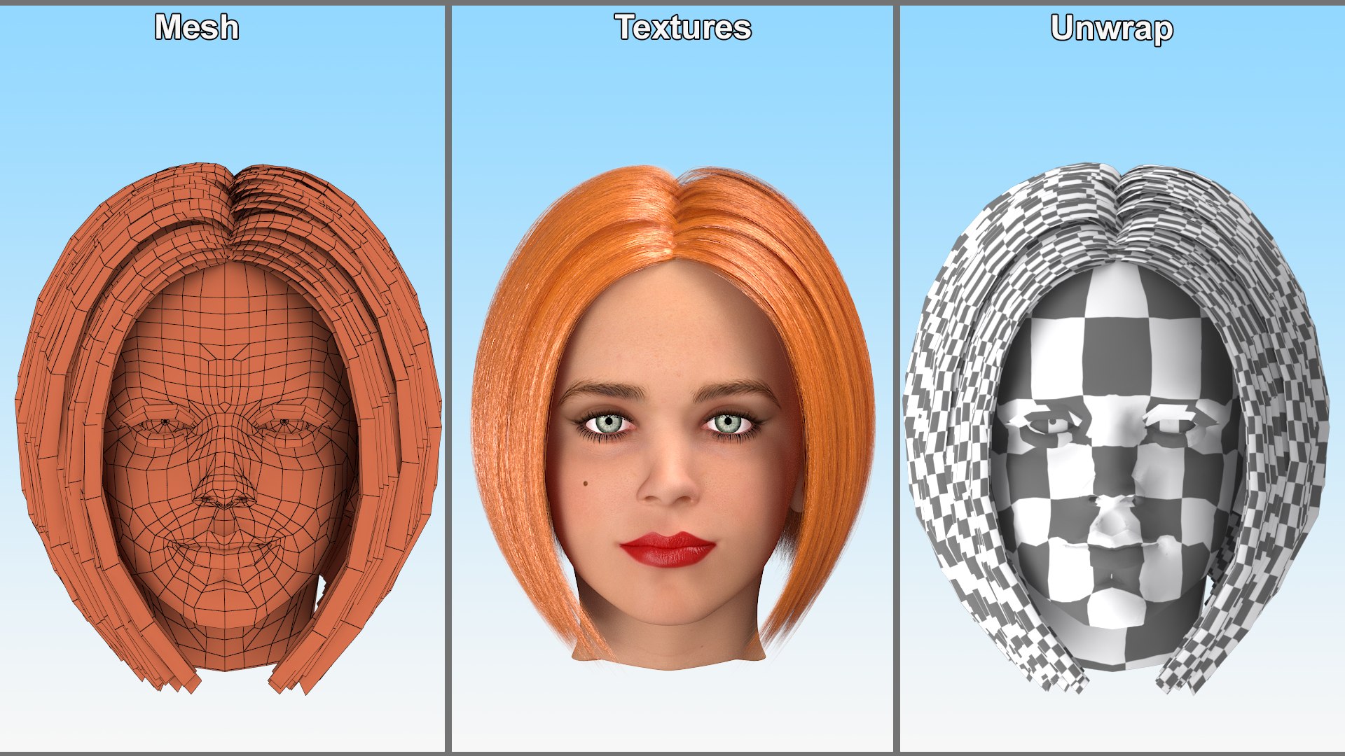 Female Heads Collection 7 3D - TurboSquid 2407680