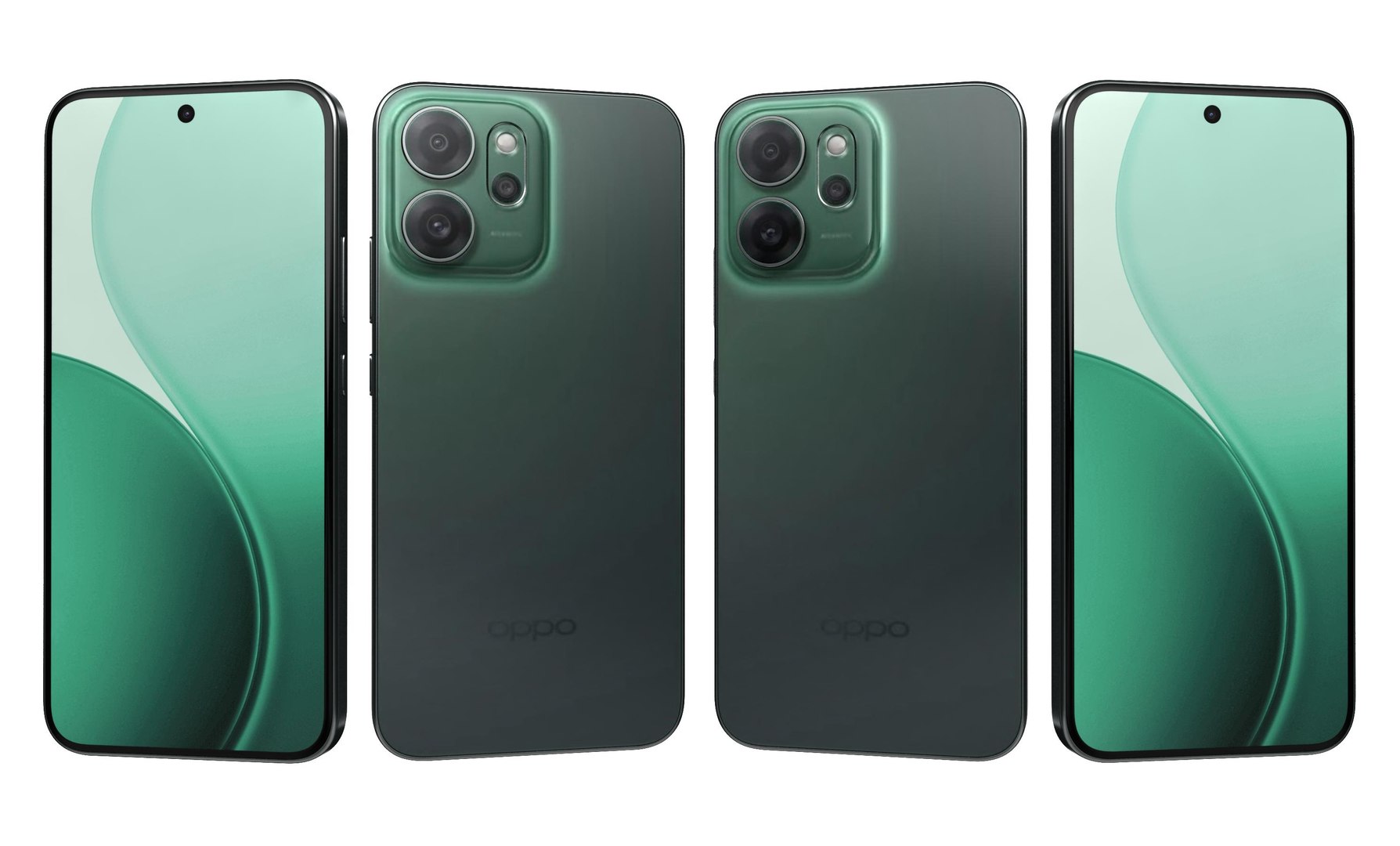 OnePlus 13s Green And Oppo Reno14 F Green 3D Model - TurboSquid 2455637