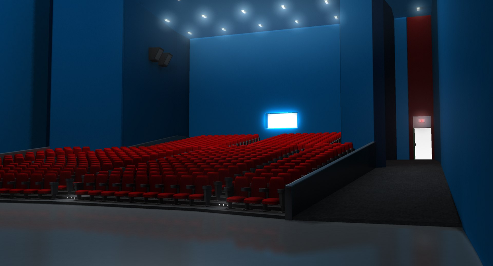 3d Movie Theater Model