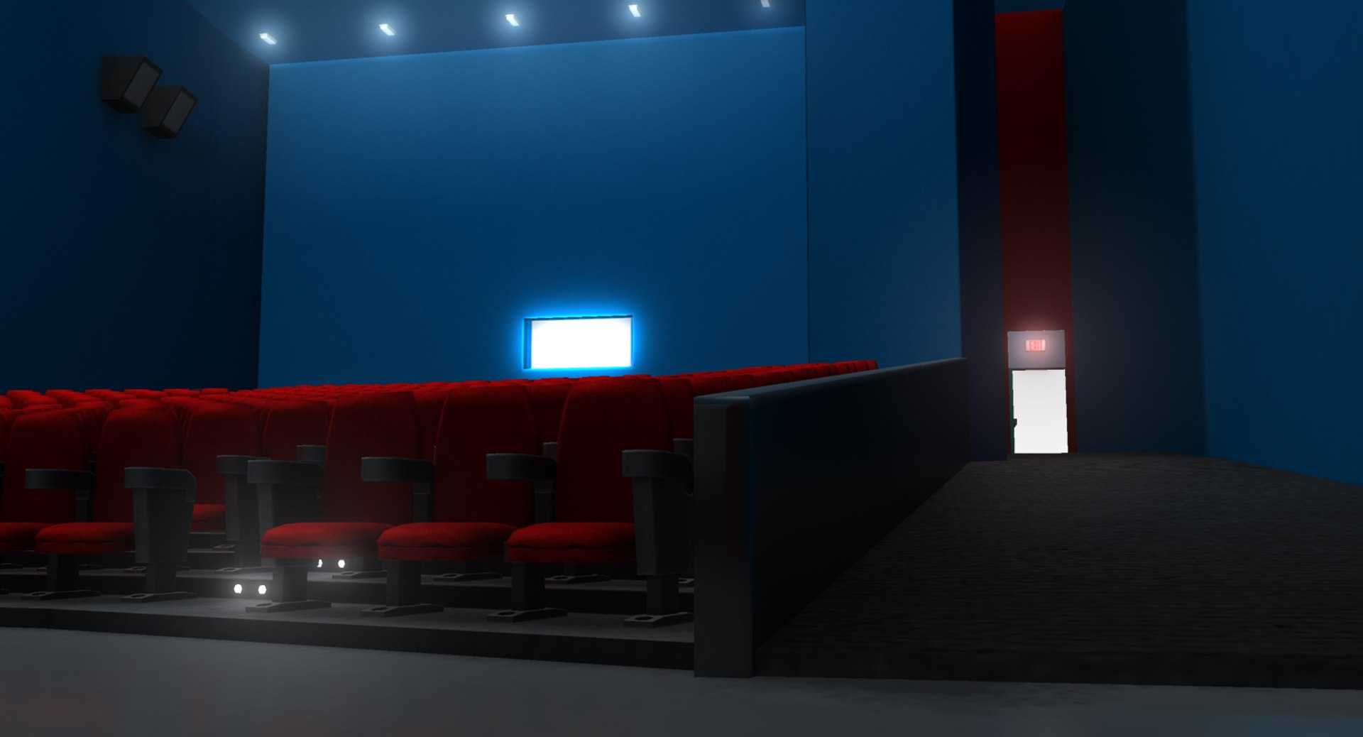 3d Movie Theater Model