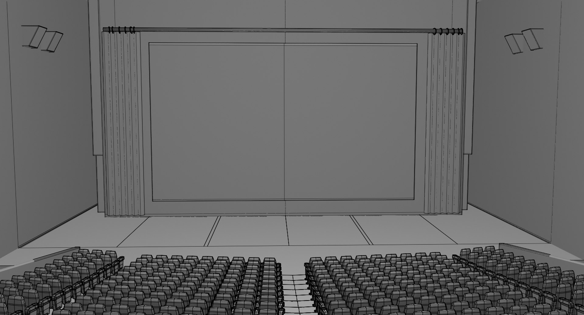 3d Movie Theater Model