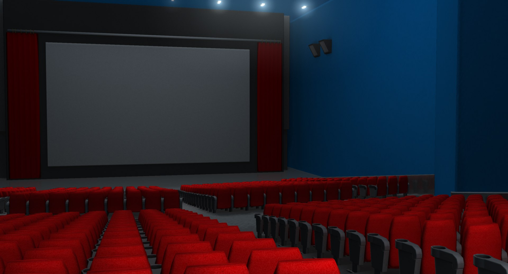 3d Movie Theater Model