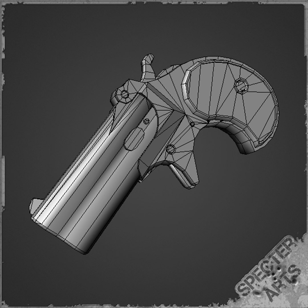 Gambler Pistol Derringer 3ds