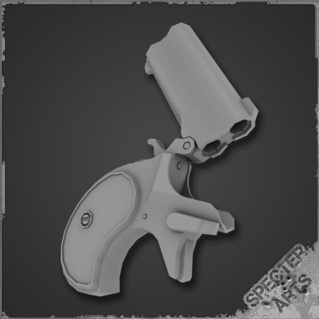 Gambler Pistol Derringer 3ds