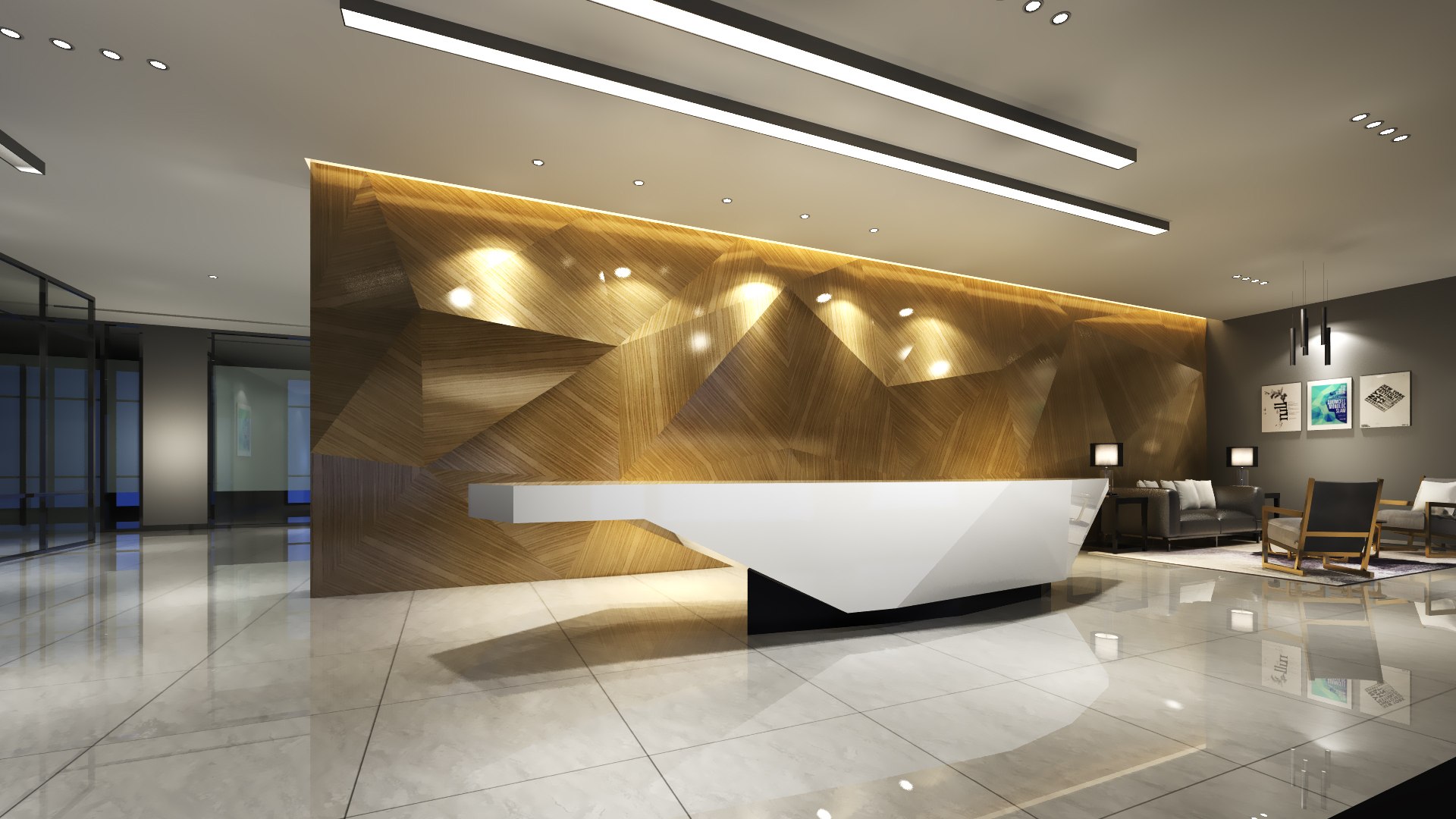 Reception Desk 3D Model - TurboSquid 2221888