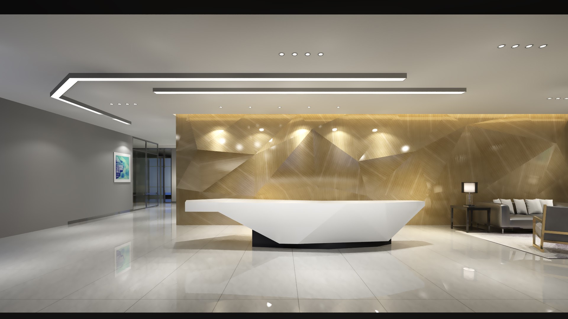 Reception Desk 3D Model - TurboSquid 2221888