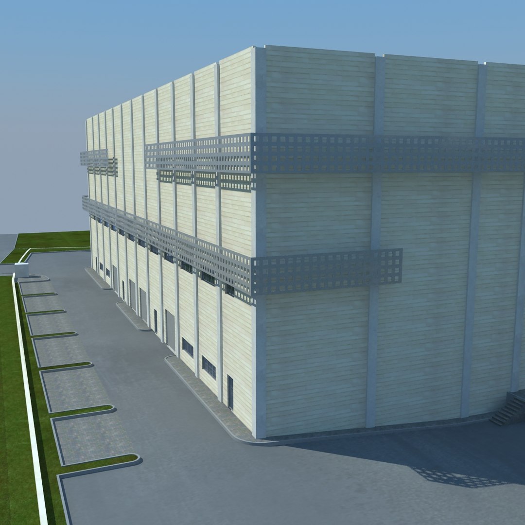 3d Model Of Factory Building