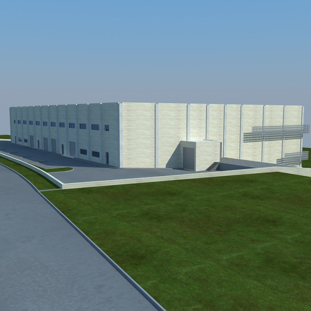 3d Model Of Factory Building