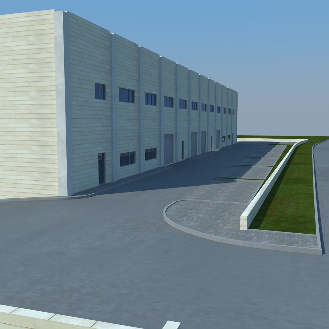 3d Model Of Factory Building