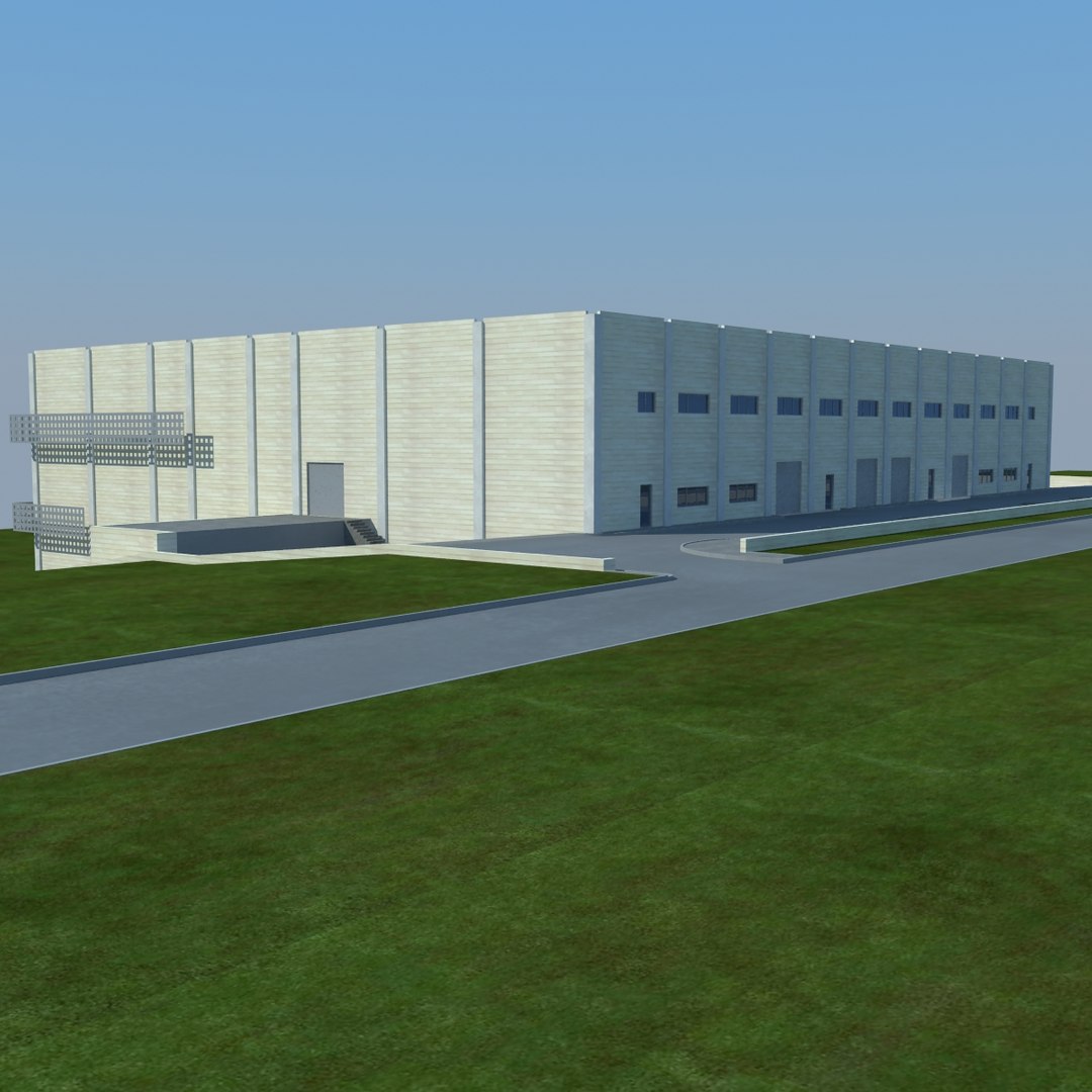 3d Model Of Factory Building