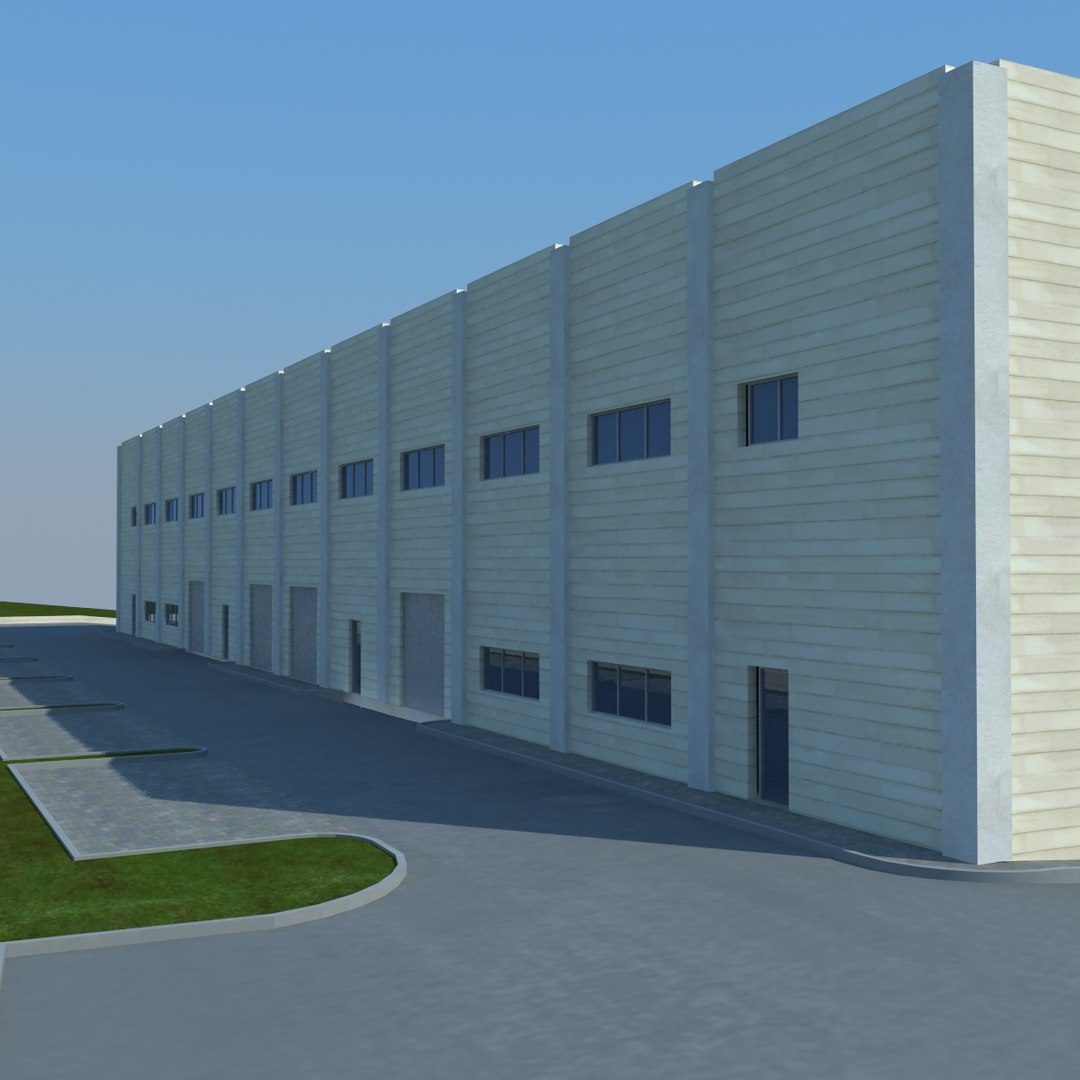 3d Model Of Factory Building