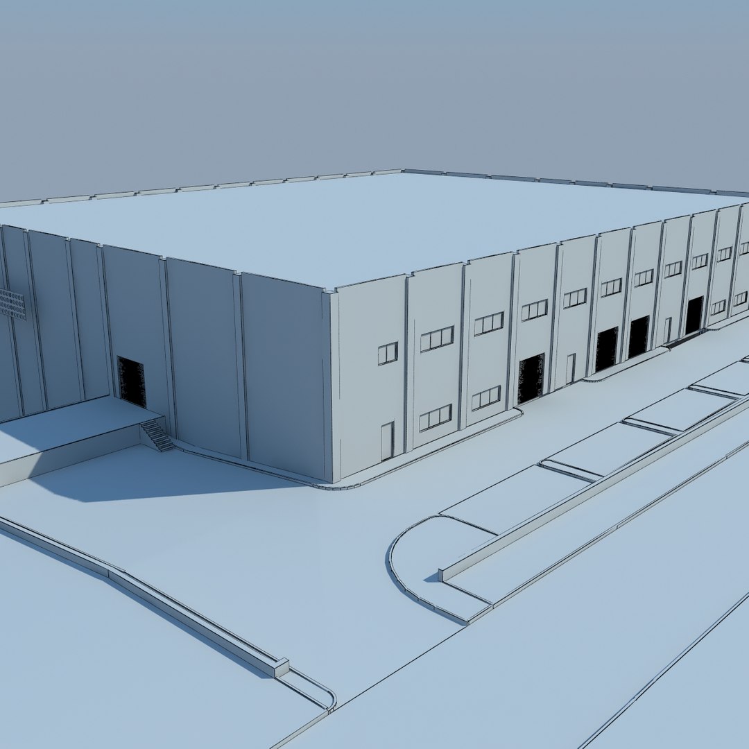 3d Model Of Factory Building