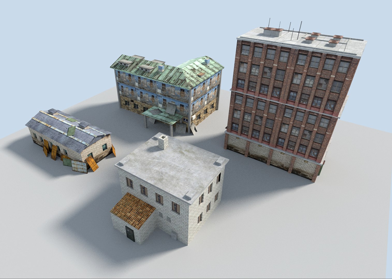 3d pack buildings model