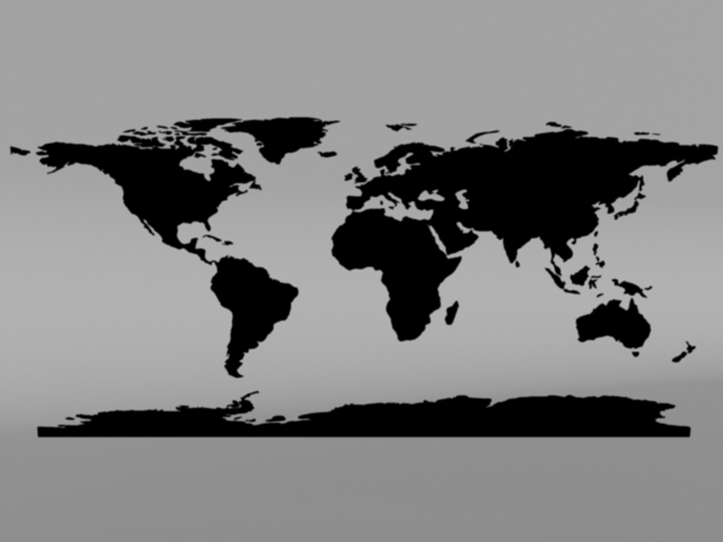 3d earth continents model