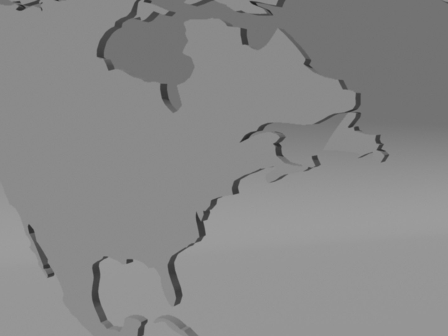 3d earth continents model