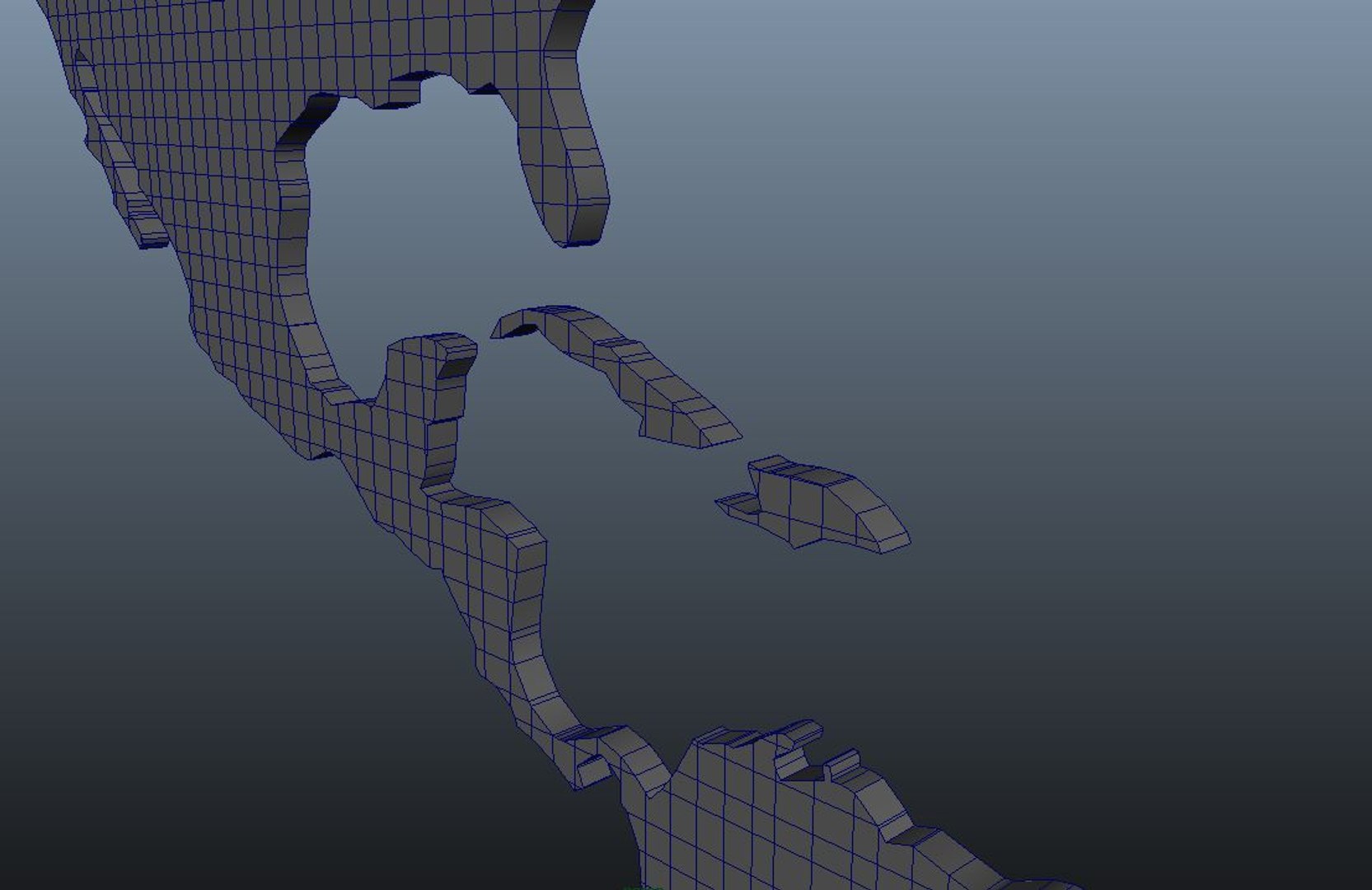 3d earth continents model