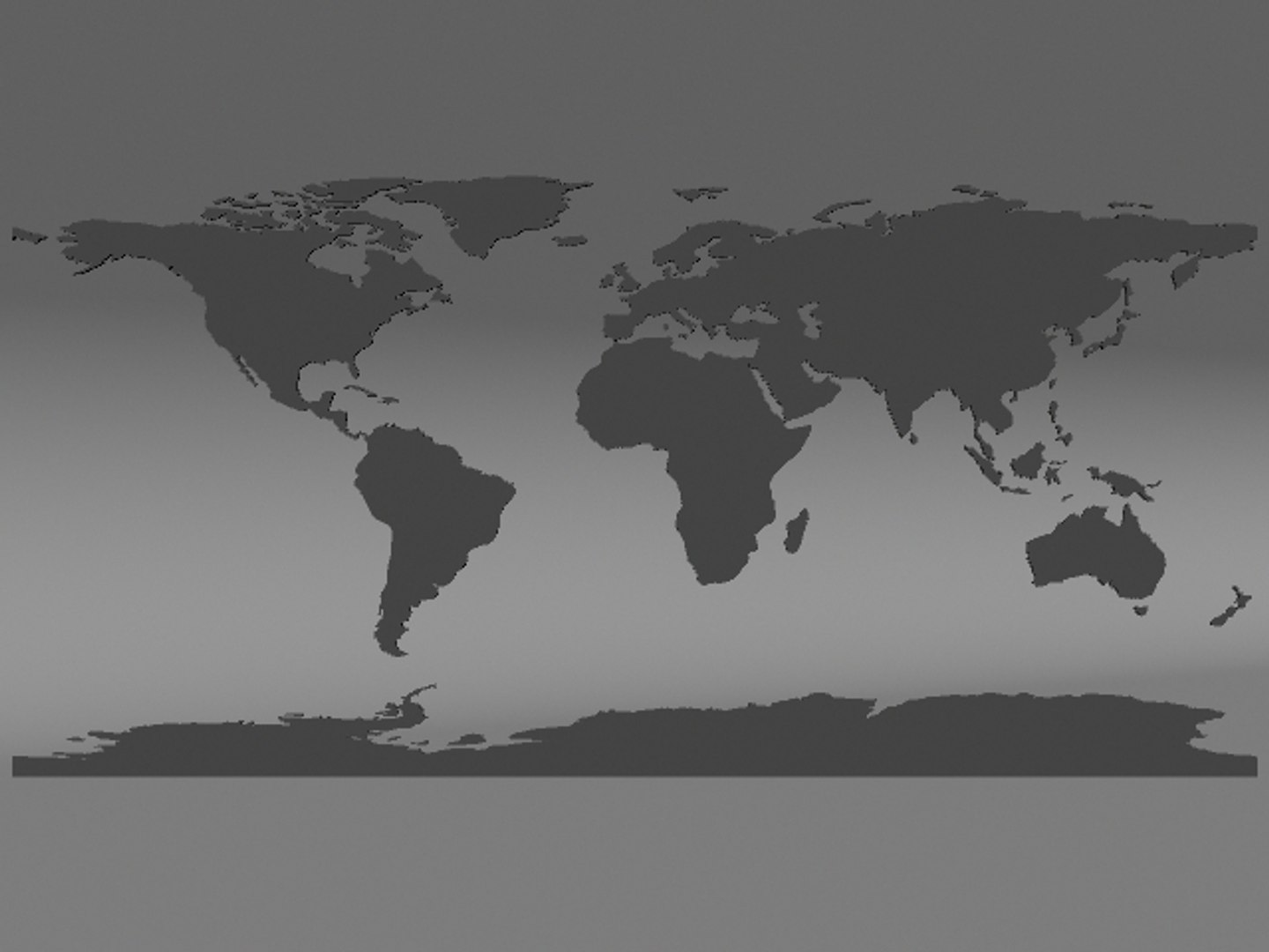 3d earth continents model
