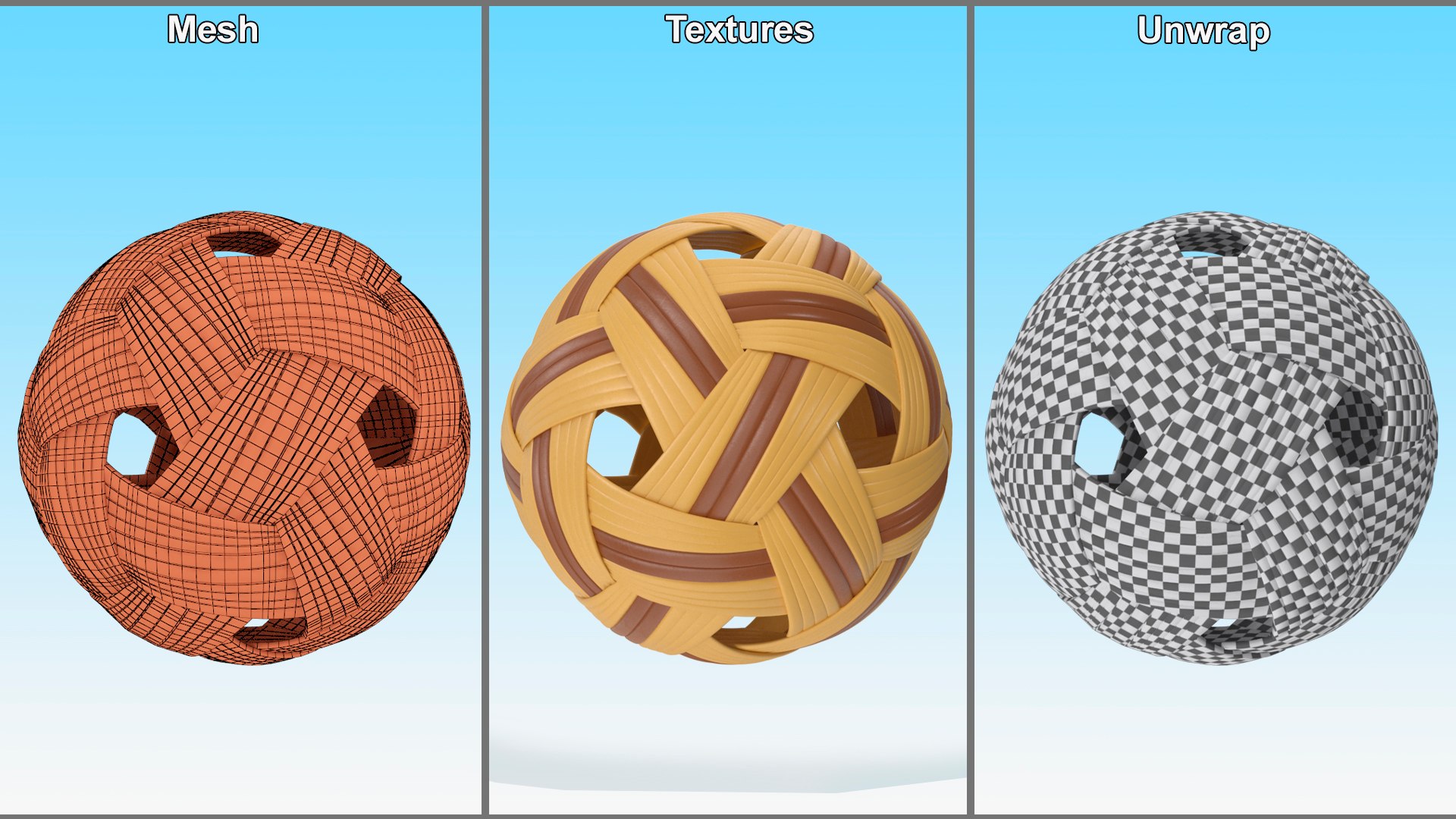 3D model Sepak Takraw Sport Kick Rattan Ball - TurboSquid 2110897
