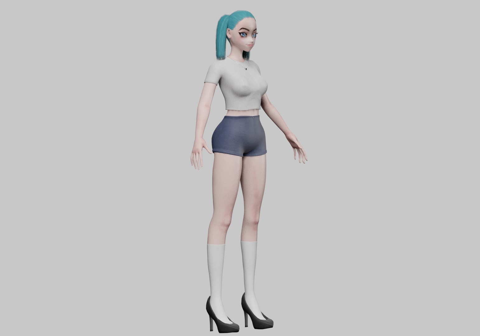 3D Basic Anime Girl V21301 Model - TurboSquid 2272333
